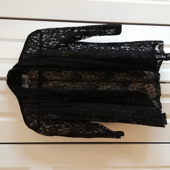 Slinky Brand | Jackets & Coats | Slinky Brand Black Lace Jacket | Poshmark